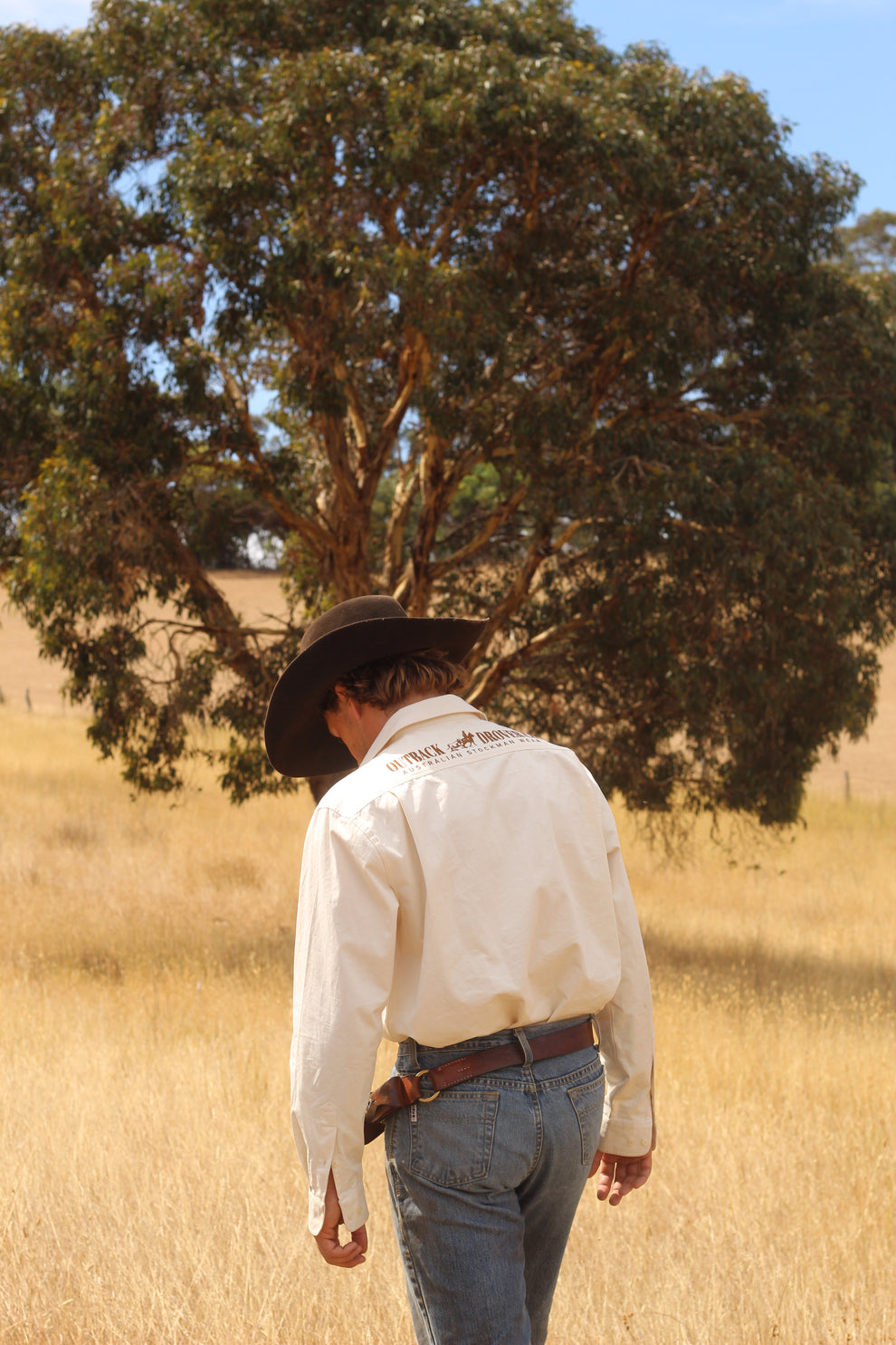 Wreschke Full Button Work Shirt - Cream – Outback Drover Co.